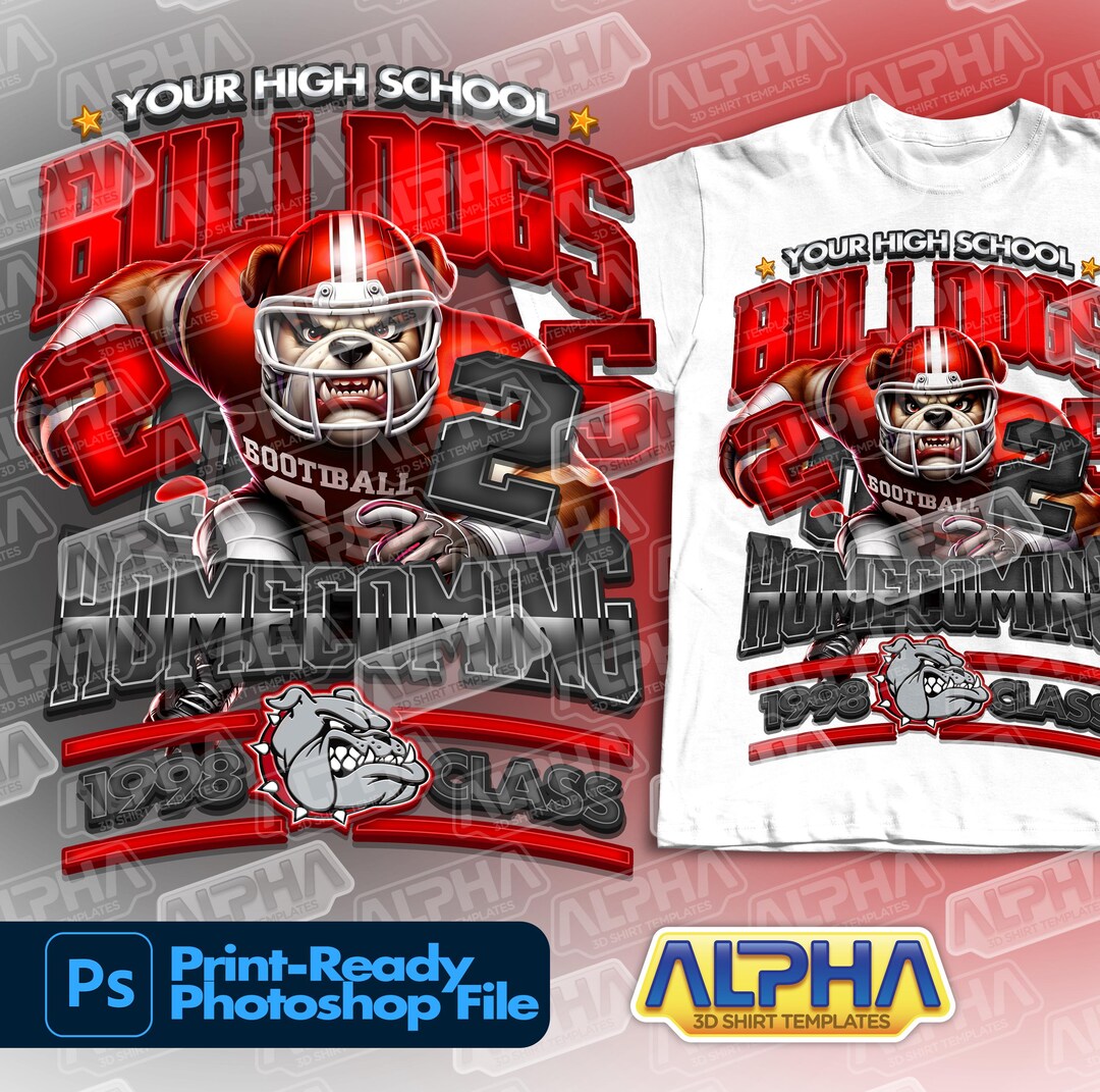 Class Reunion Alumni Football Design Template Football Team Bulldogs ...
