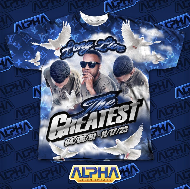 Custom Memorial Shirt Template Editable PSD for Sublimationn RIP Shirt ...