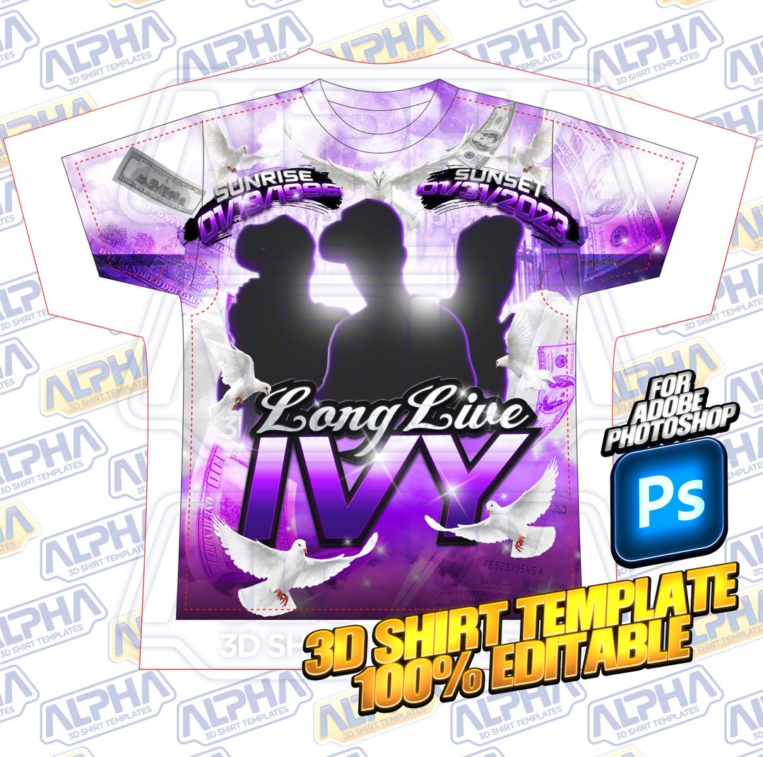 Rip Memorial Shirt Editable Photoshop Template - Etsy