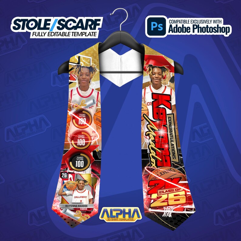 Graduation Basketball Theme Templates 2K26 (shirt + DTF + Stole) Fully ...