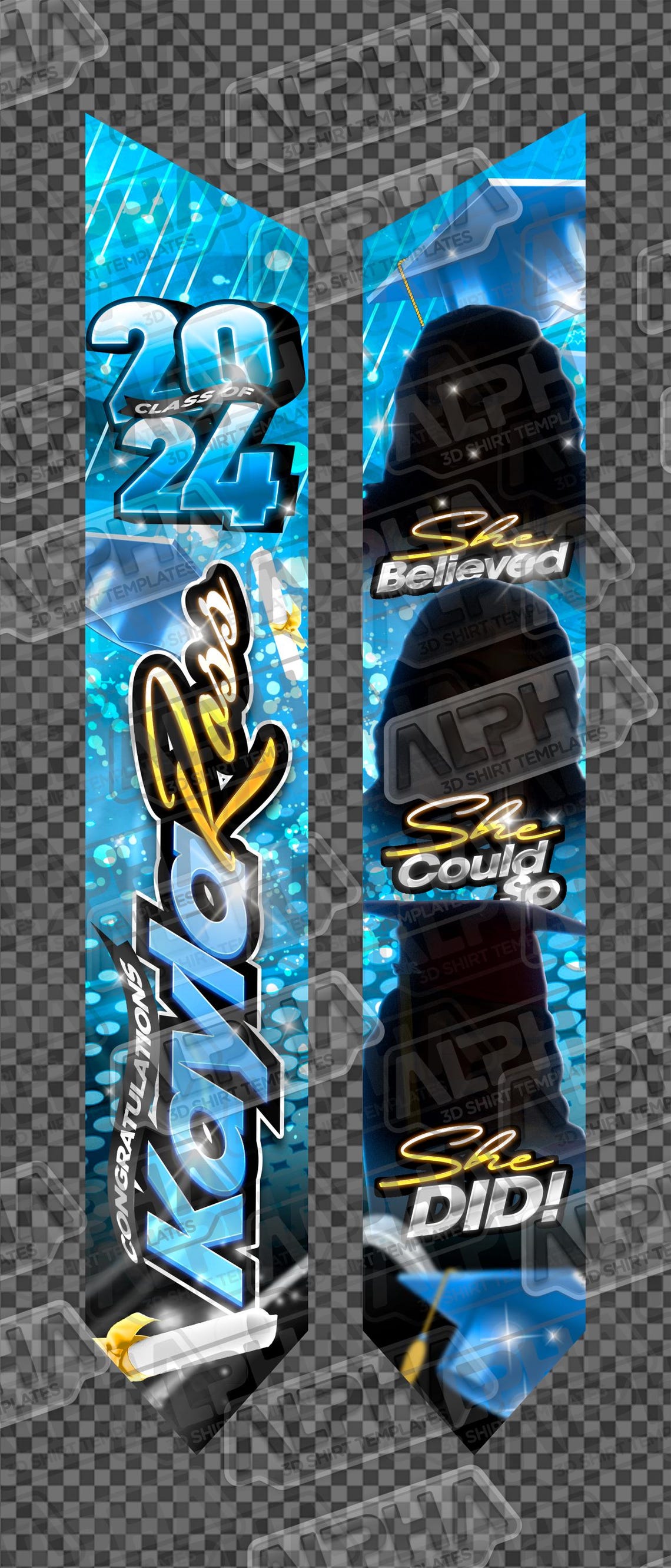 Graduation Stole, Shash Template DIY Editable Template 2025 Photoshop ...