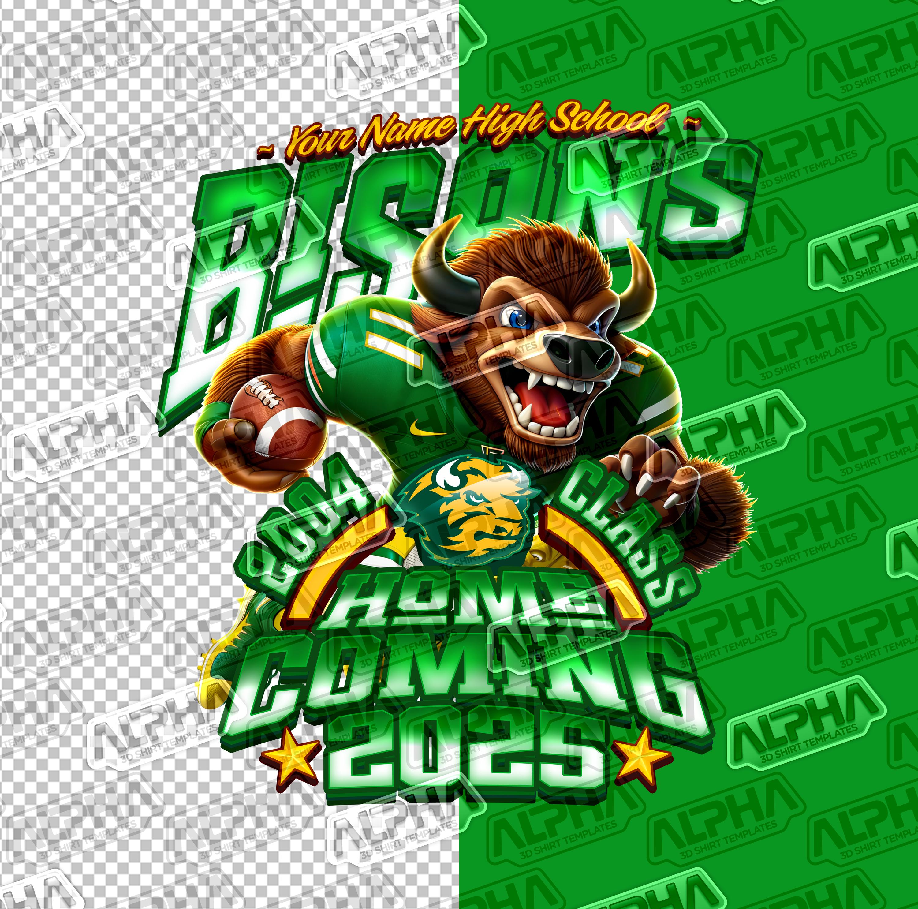 Class Reunion, Alumni Football Design Template Football Team Bisons ...