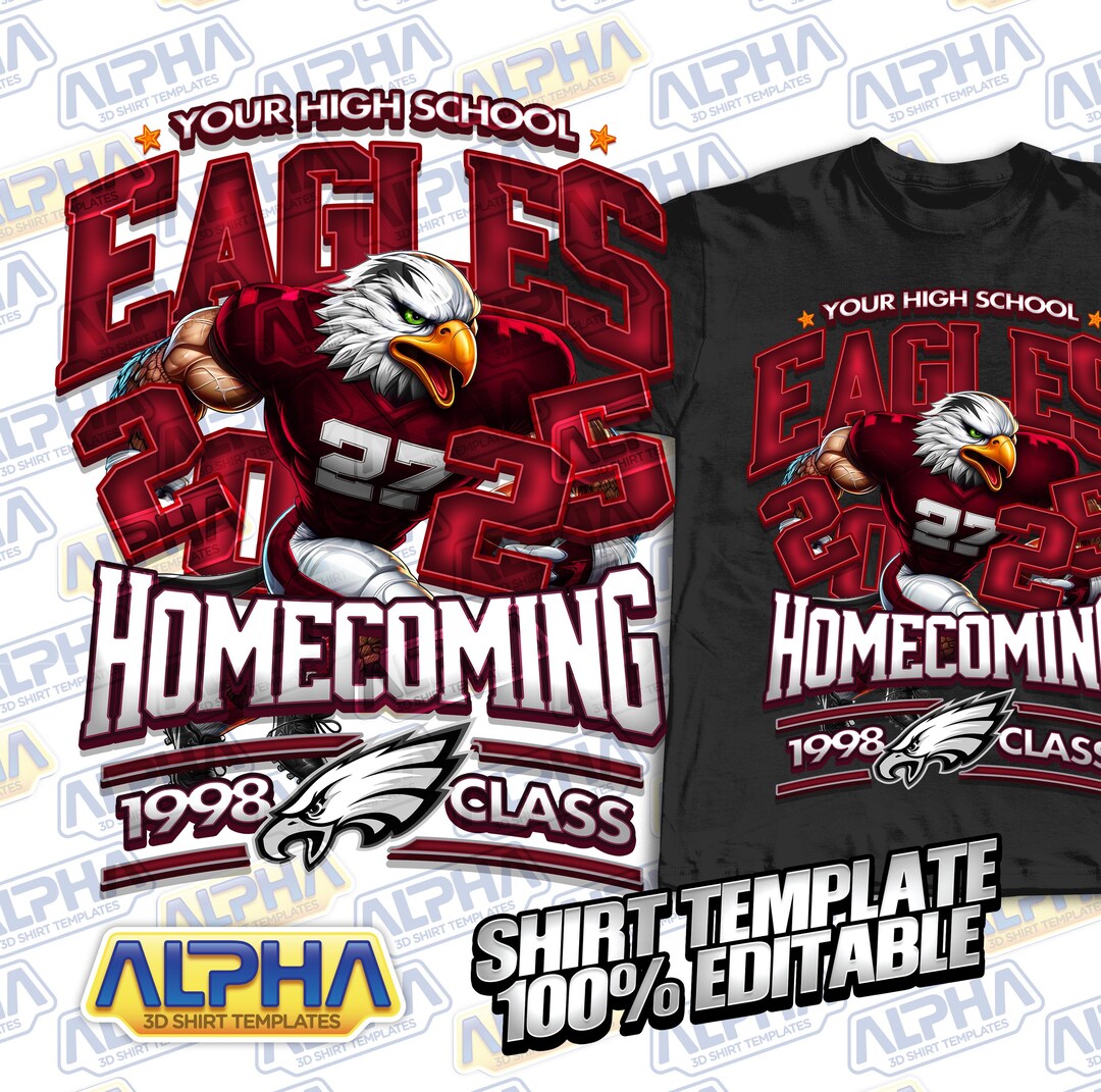 Class Reunion, Alumni Football Design Template Football Team Eagles ...