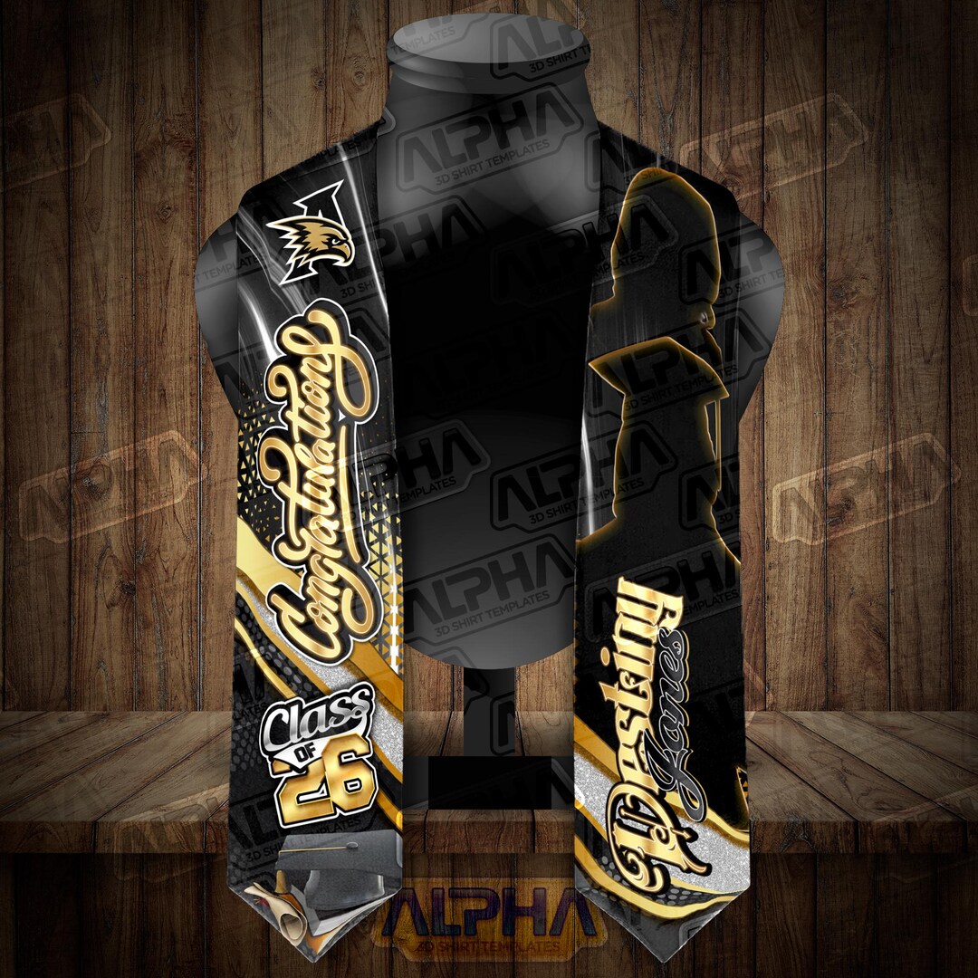 Graduation Stole, Shash Template DIY Editable Template 2025 Photoshop ...