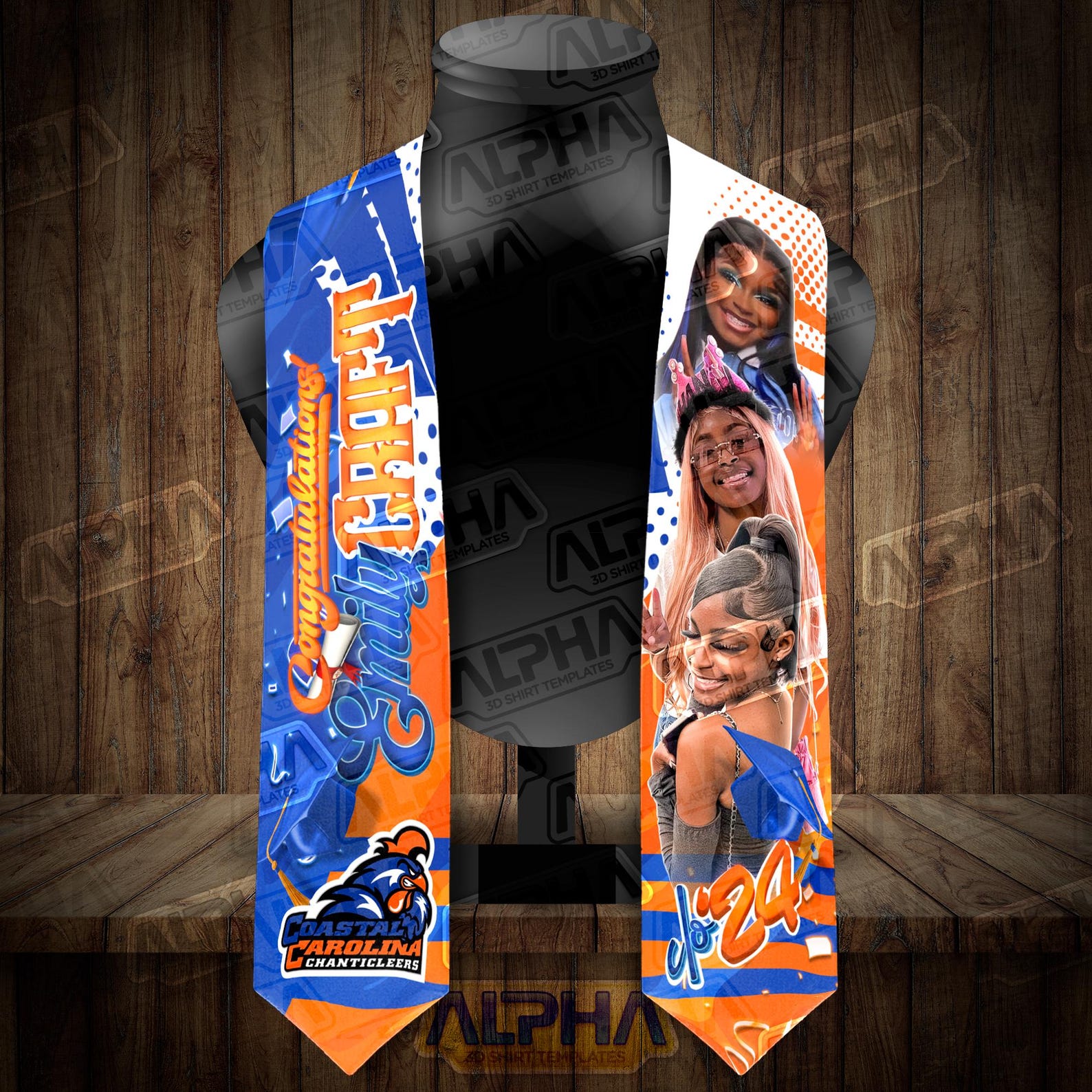 Graduation Stole, Shash Template DIY Editable Template 2025 Photoshop ...