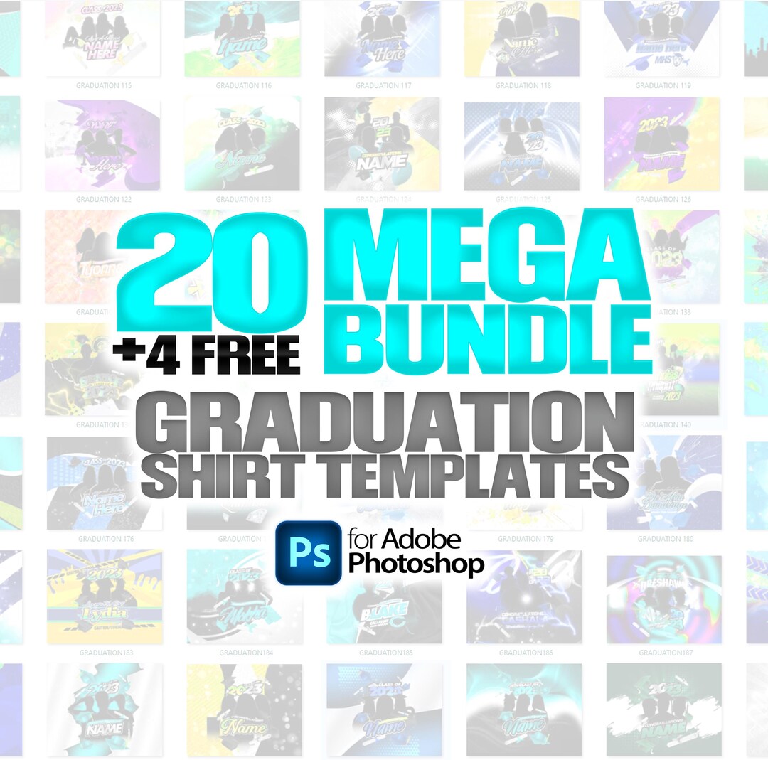 24 Graduation Shirt Templates Bundle Digital File Photoshop, 2025 ...