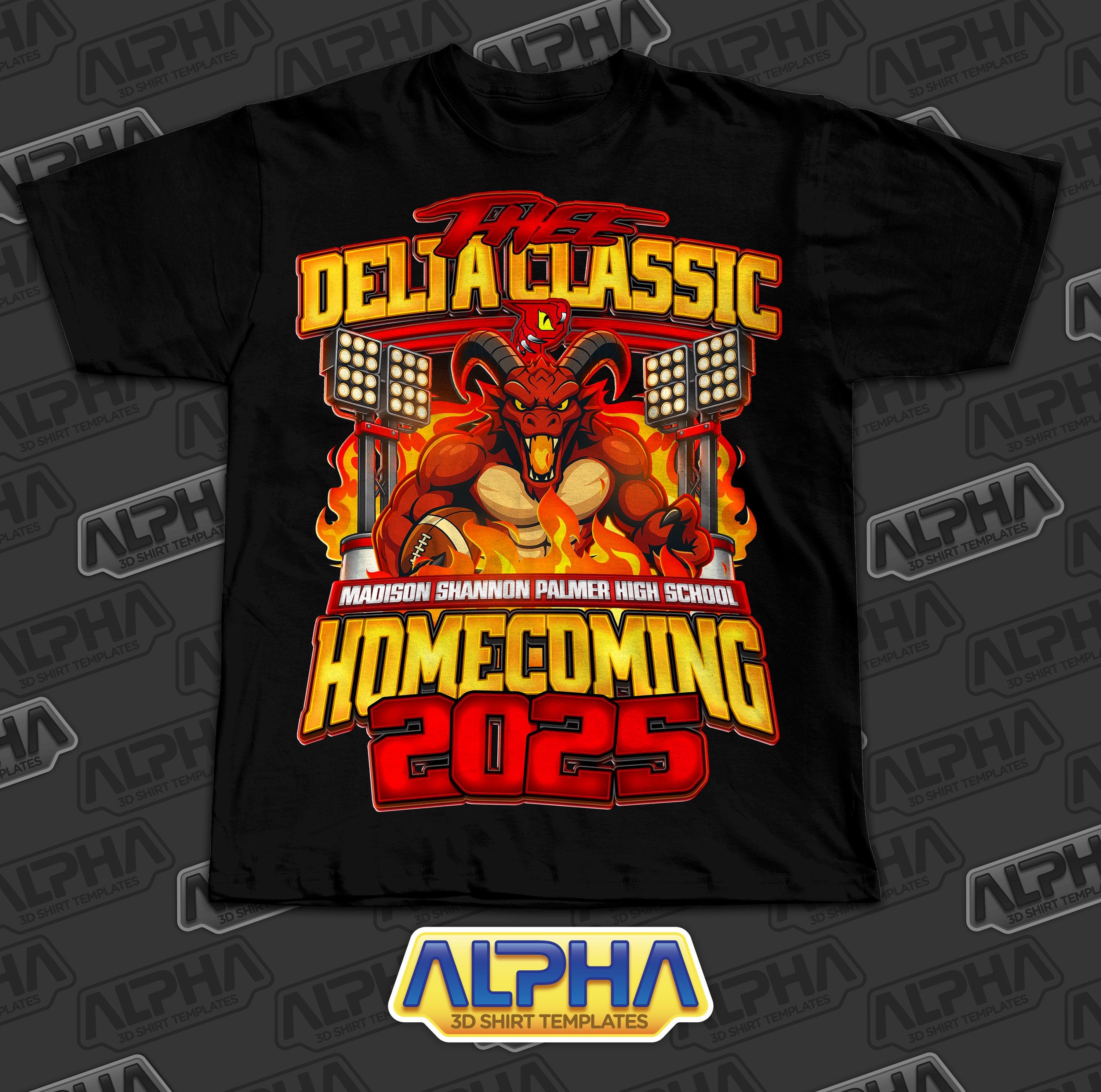 Custom Homecoming Shirt Template Editable PSD for Sublimation & DTF ...
