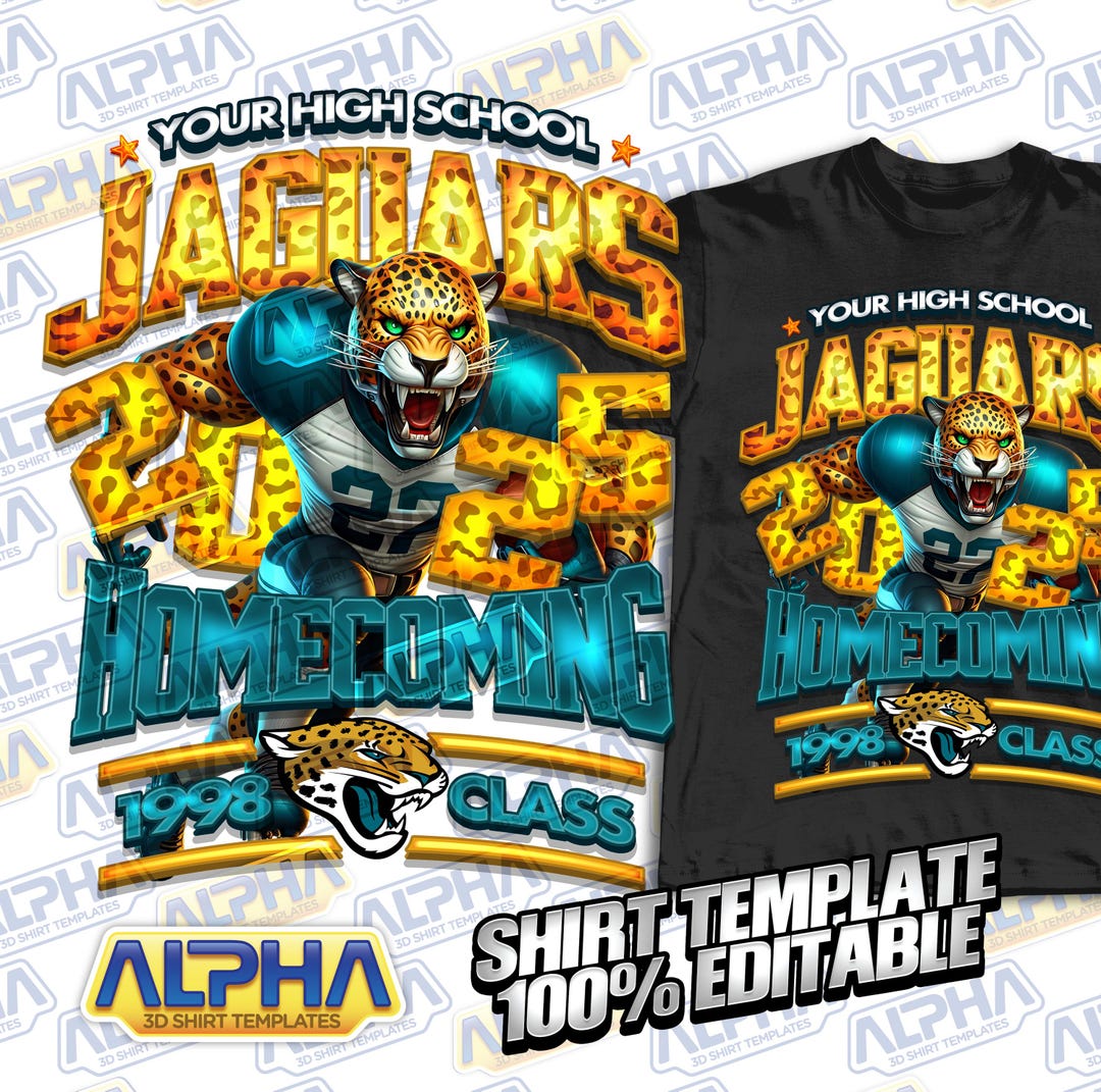 Class Reunion, Alumni Football Design Template Football Team Jaguars ...