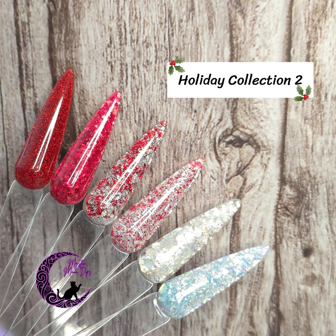 Christmas Nail Acrylic, Holiday Nails, Dip Powder, Dip Powder for Nails ...