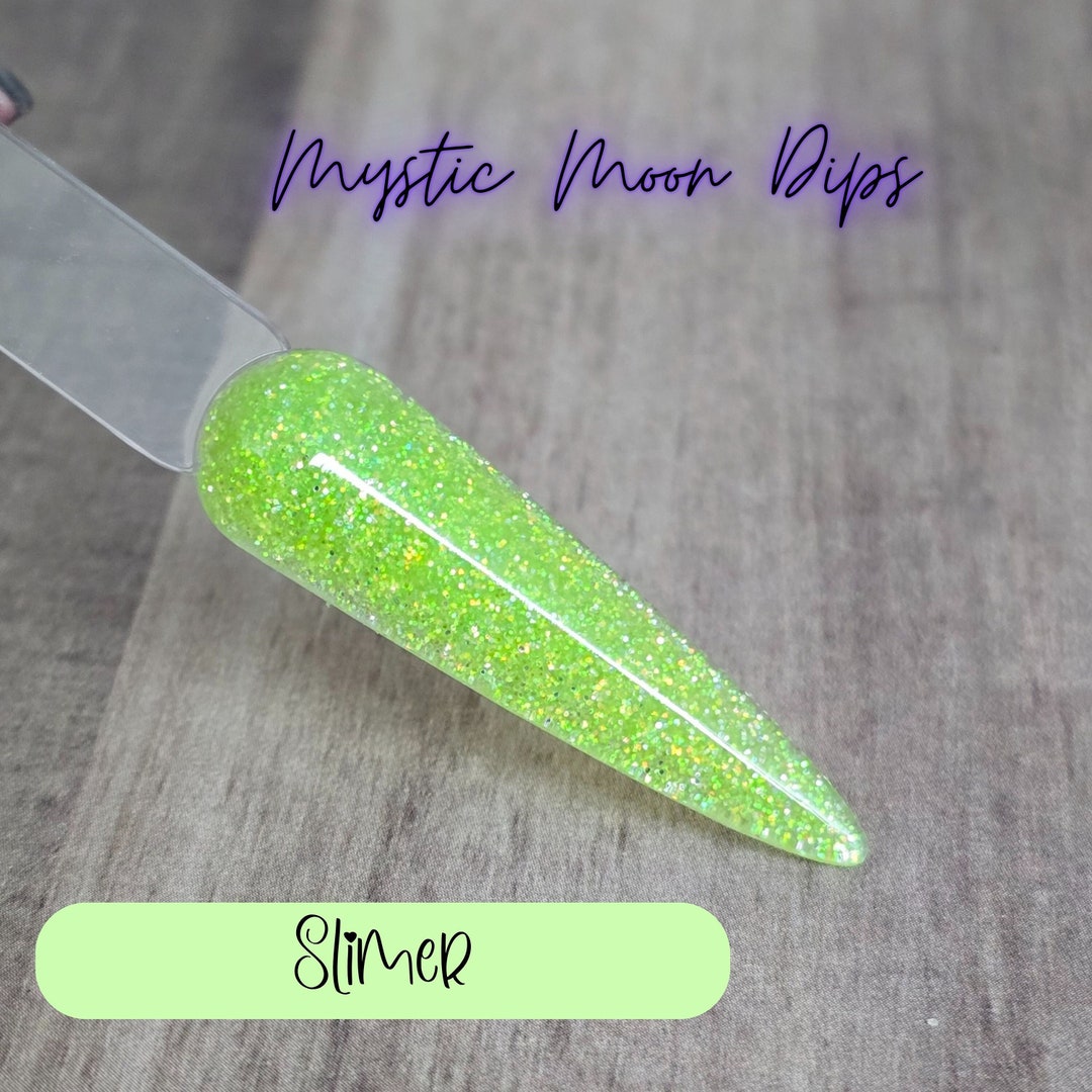 SLIMER, Fluorescent Green Acrylic Powder, Nail Dip Powder, Dipping ...