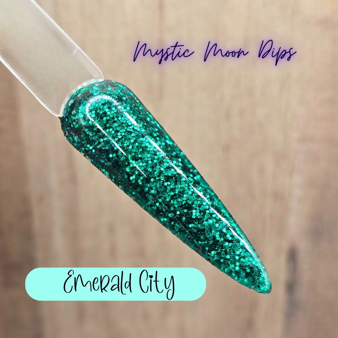 Emerald City, Green Acrylic Powder, Nail Dip Powder, Dipping Nails ...