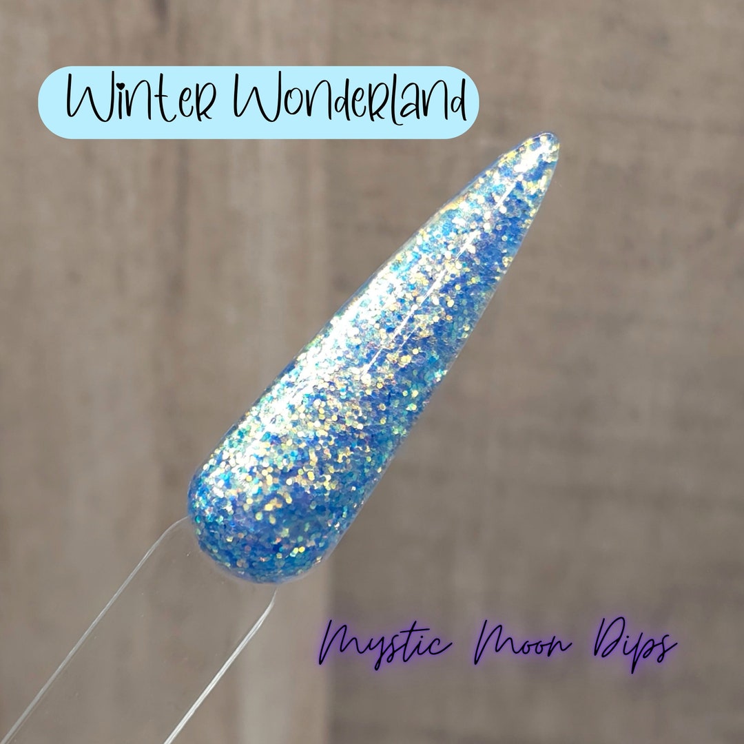 WINTER WONDERLAND, Blue Dip Powder, Dip Powder for Nails, Nail Dip, Dip ...