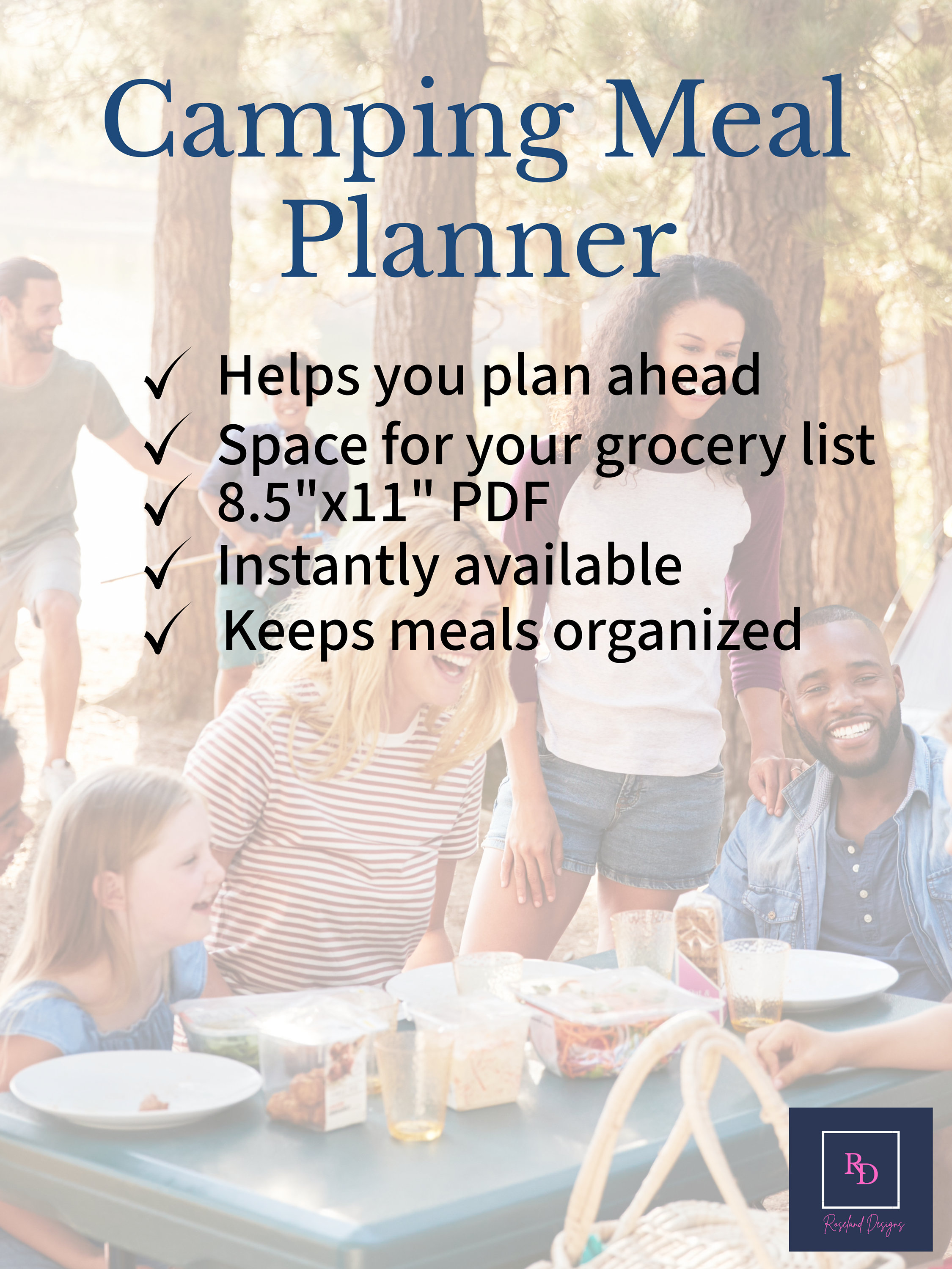 Camping Menu Printable | Camping Meal Planner | Camping Menu Planner - Etsy