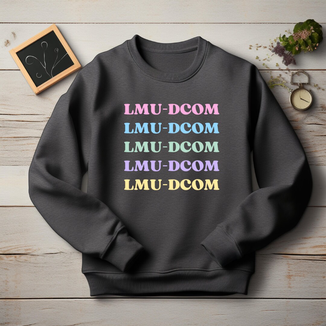 Lincoln Memorial University LMU-DCOM Rainbow Letters Crewneck ...