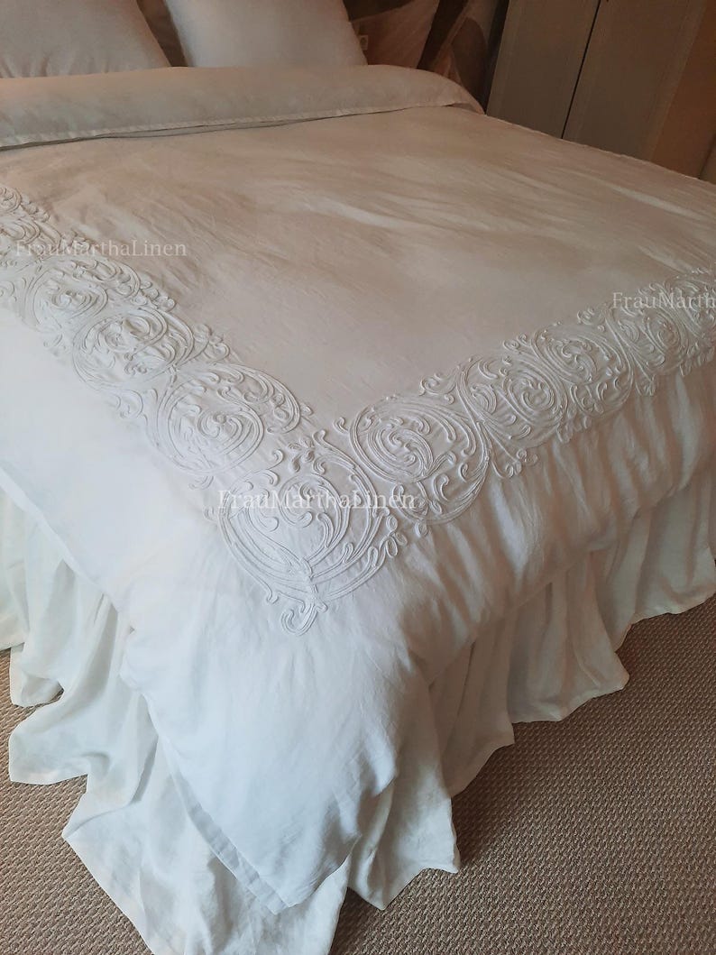 Stonewashed Cotton Wedding Bedding Set With an Exclusive Embroidery in ...