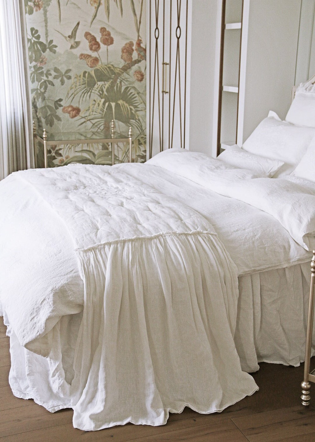 Bed Runner for Cheryl Made From 100% Washed Cotton Quilted With ...