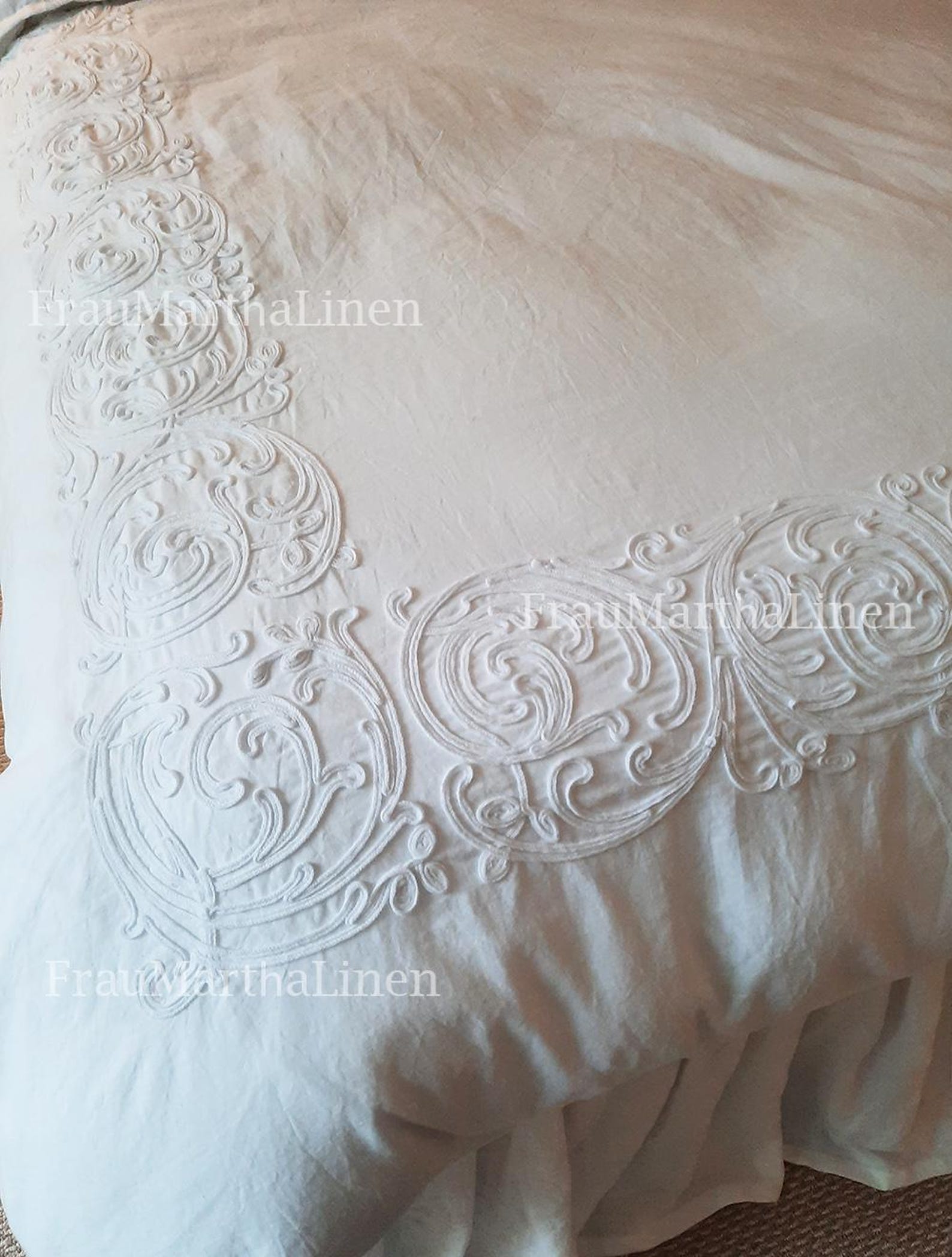 Stonewashed Cotton Wedding Bedding Set With an Exclusive Embroidery in ...