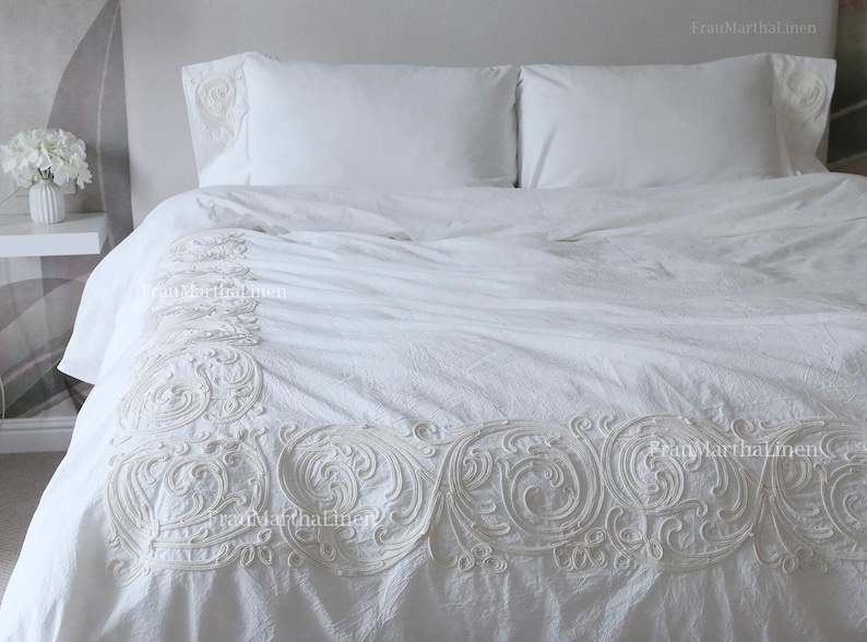 Stonewashed Cotton Wedding Bedding Set With an Exclusive Embroidery in ...