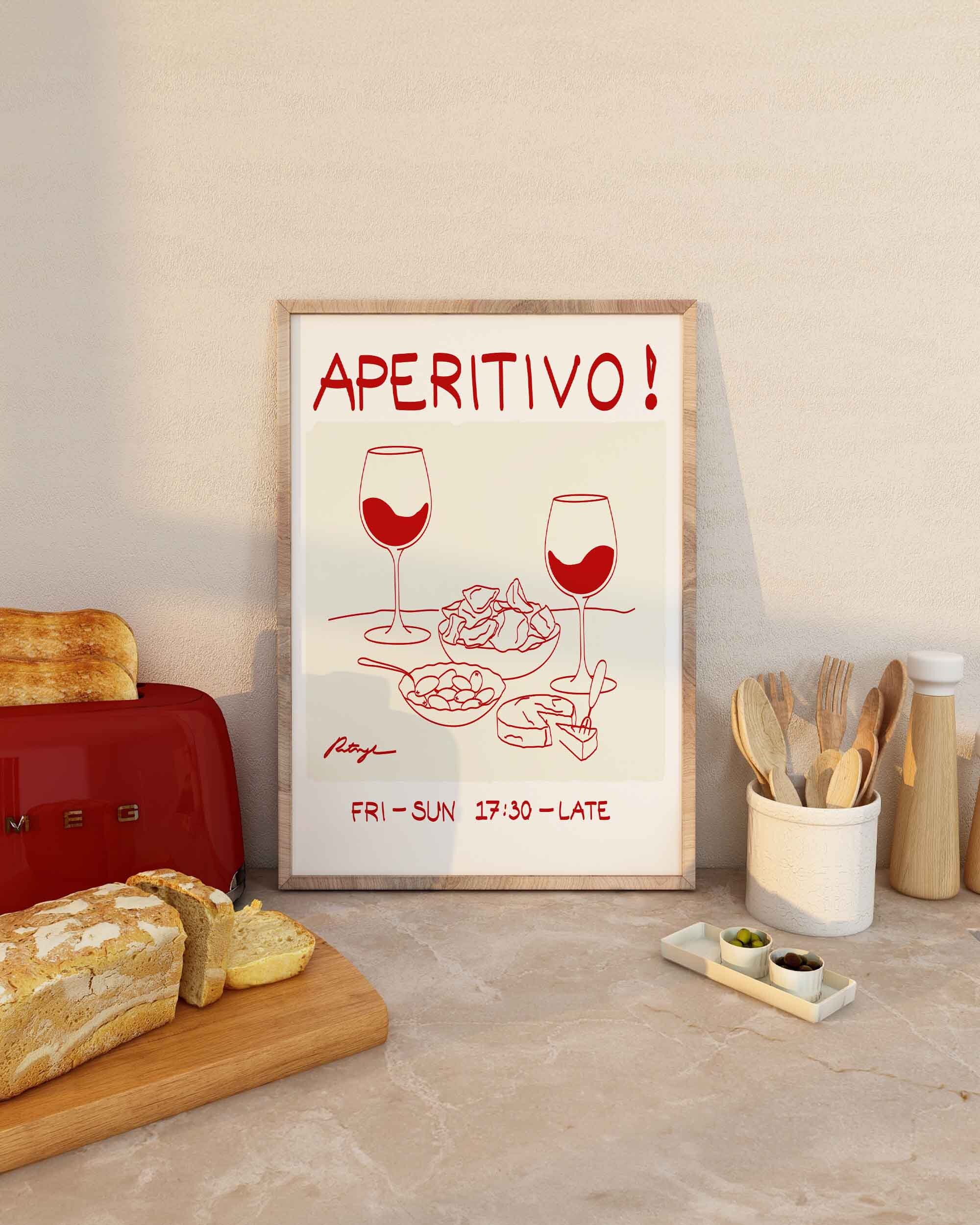 Aperol Spritz Vintage Poster: Italian Aperitivo Bar Cart Decor - Etsy