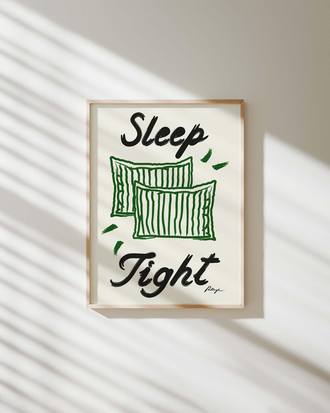 PRINTABLE Sleep Tight Print, Digital Above Bed Wall Art, Cute Bedroom ...