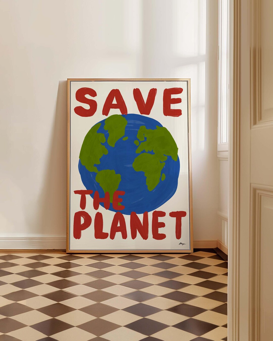 Save the Planet Print: Climate Poster, Activist Wall Art, Positive ...