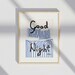 Goodnight Print, Hand Drawn Bedroom Wall Art, Cute Above Bed Poster ...