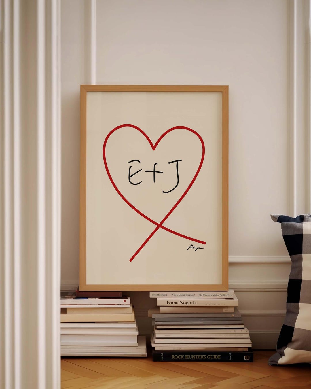 Personalised Couple Print, Custom Initials Poster, Anniversary ...