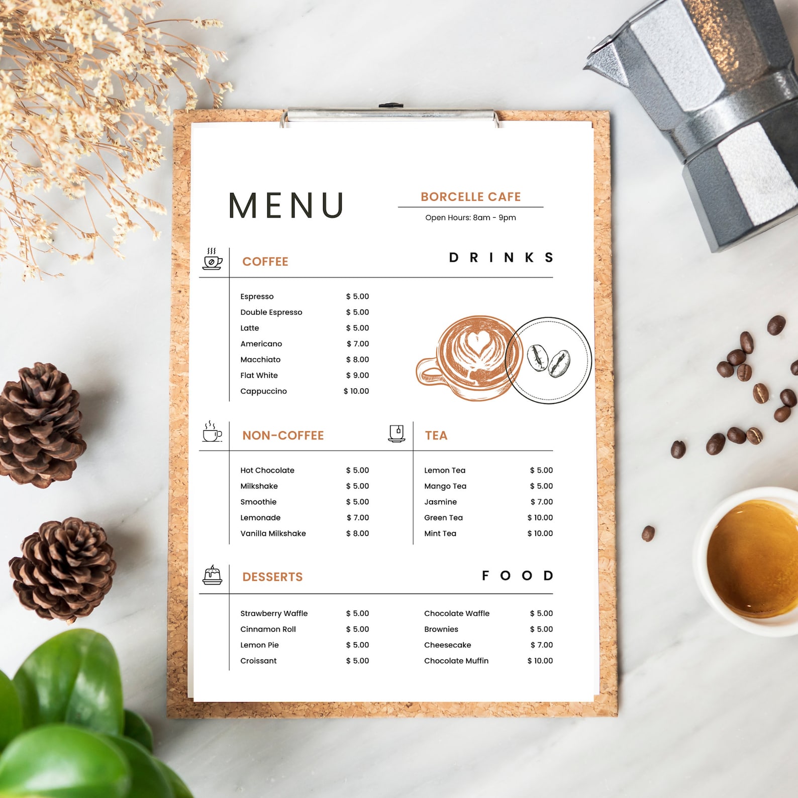 Coffee Menu Templates, Coffee Menu Templates Bundle, Printable Cafe ...
