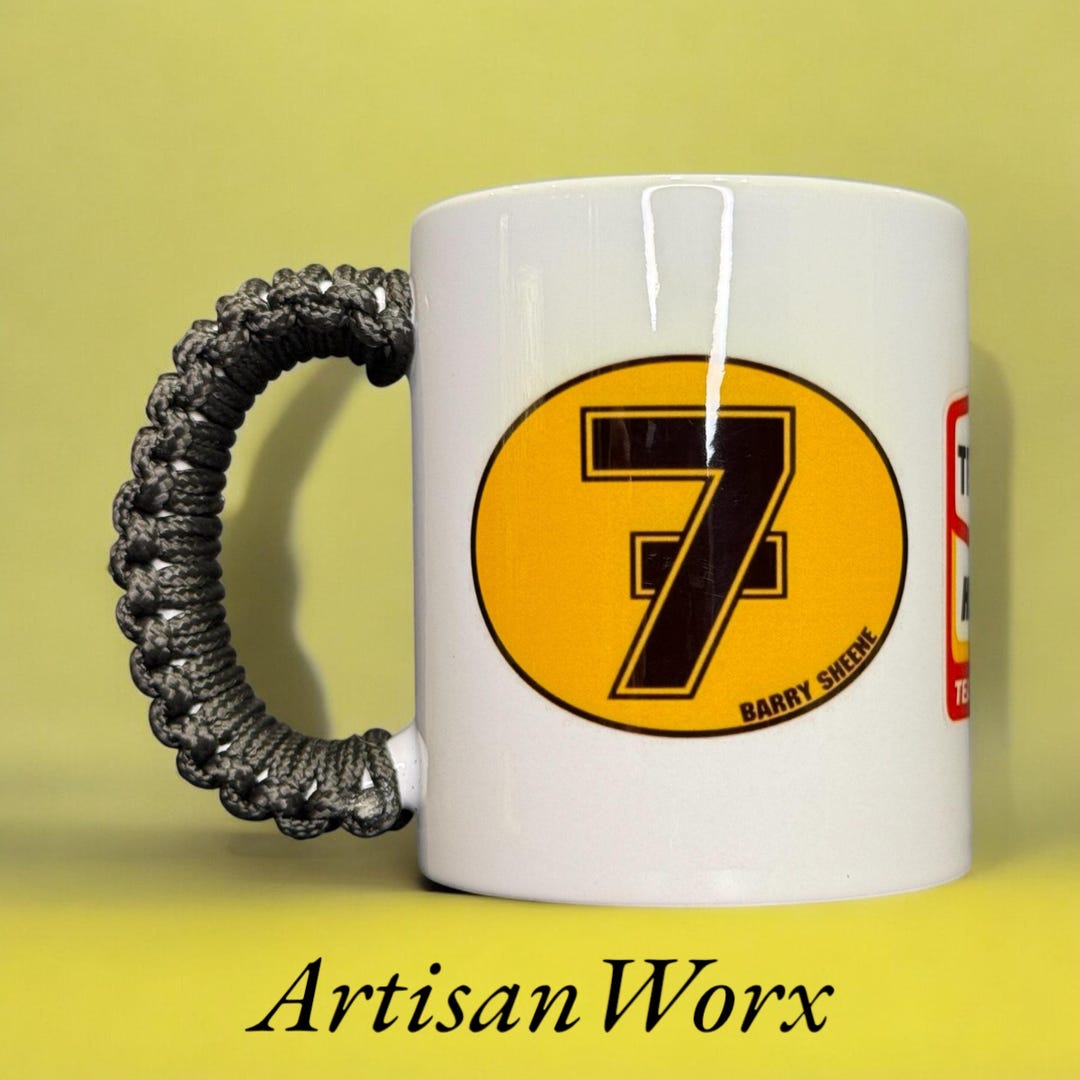 Barry Sheene Number 7 Retro Mug With Paracord Handle * Perfect Gift for ...