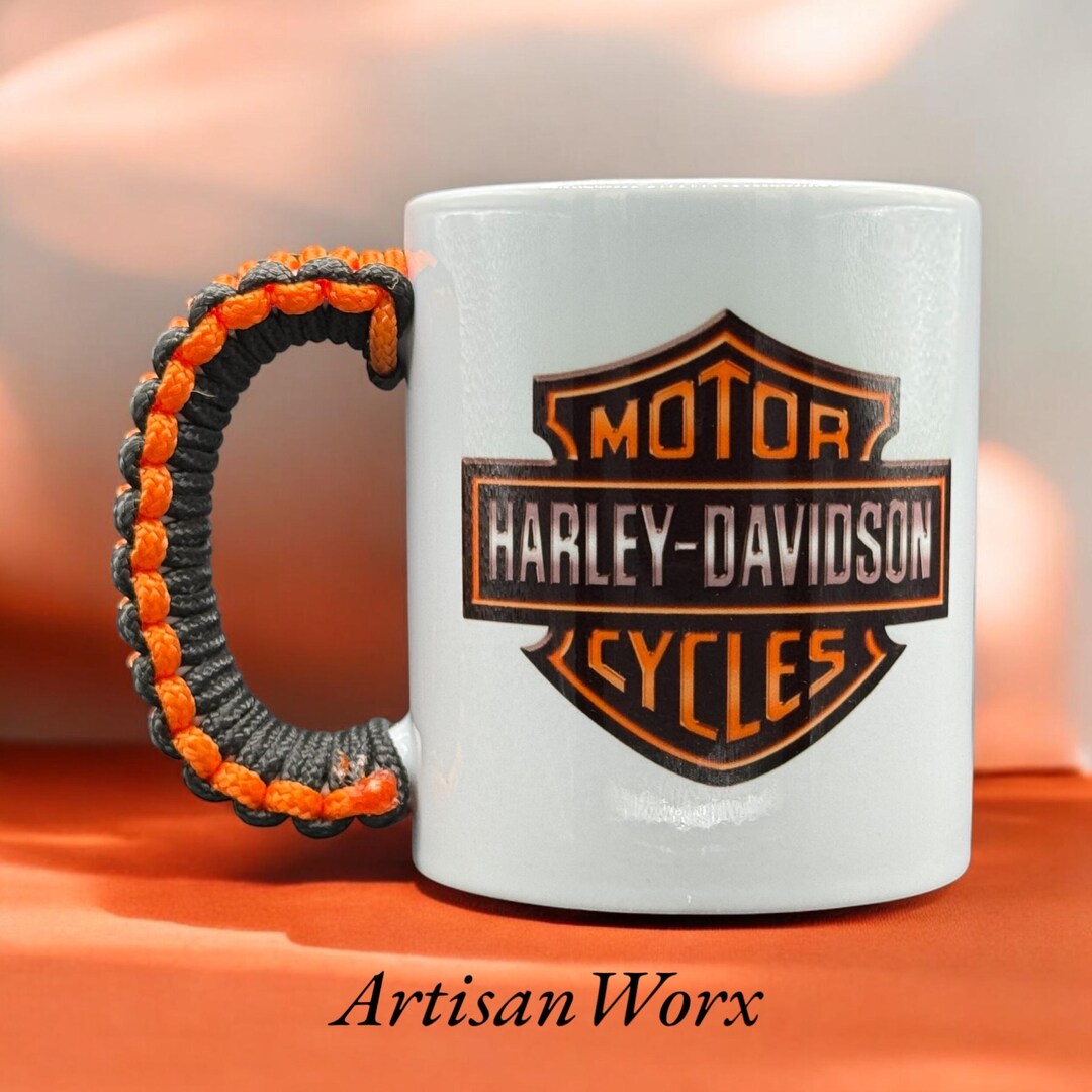 Harley Davidson Mug With Paracord Handle Perfect Gift for Motorcycle ...