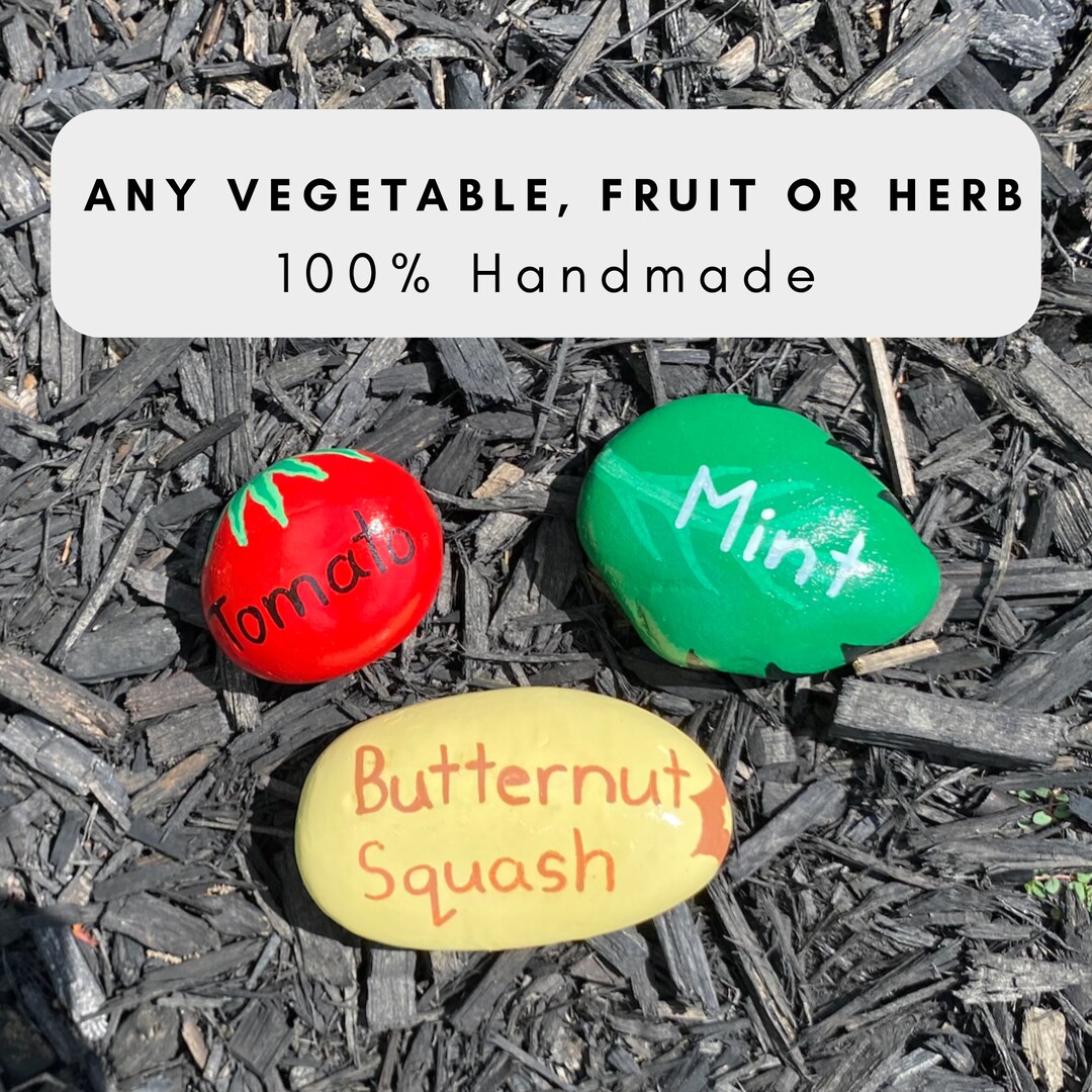 Custom Garden Marker Label Rocks - Etsy