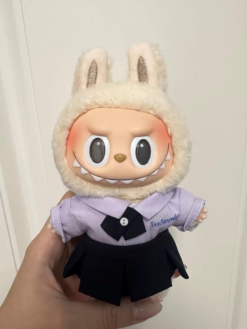 Labubu Thai School Uniform Set – Student Costume Shirt Tie Shorts or ...