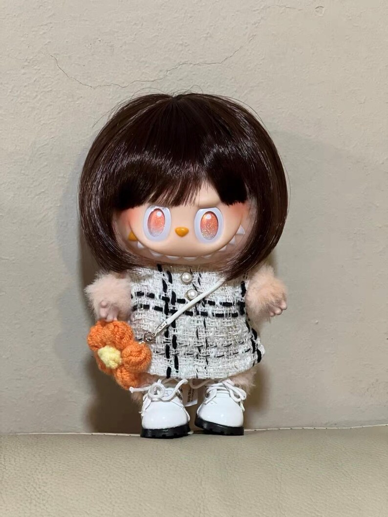 Colorful Wig for 17cm Labubu Doll – Custom Handmadewig in Purple, Brown ...