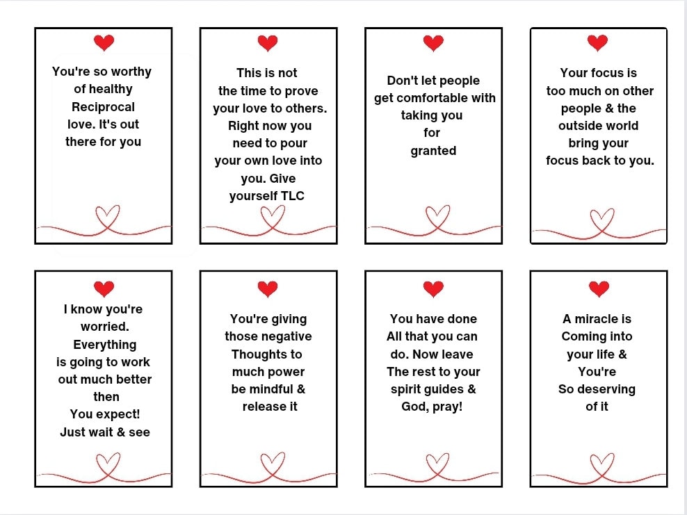 Self-love & Empowerment Oracle Printable Cards lovewins - Etsy