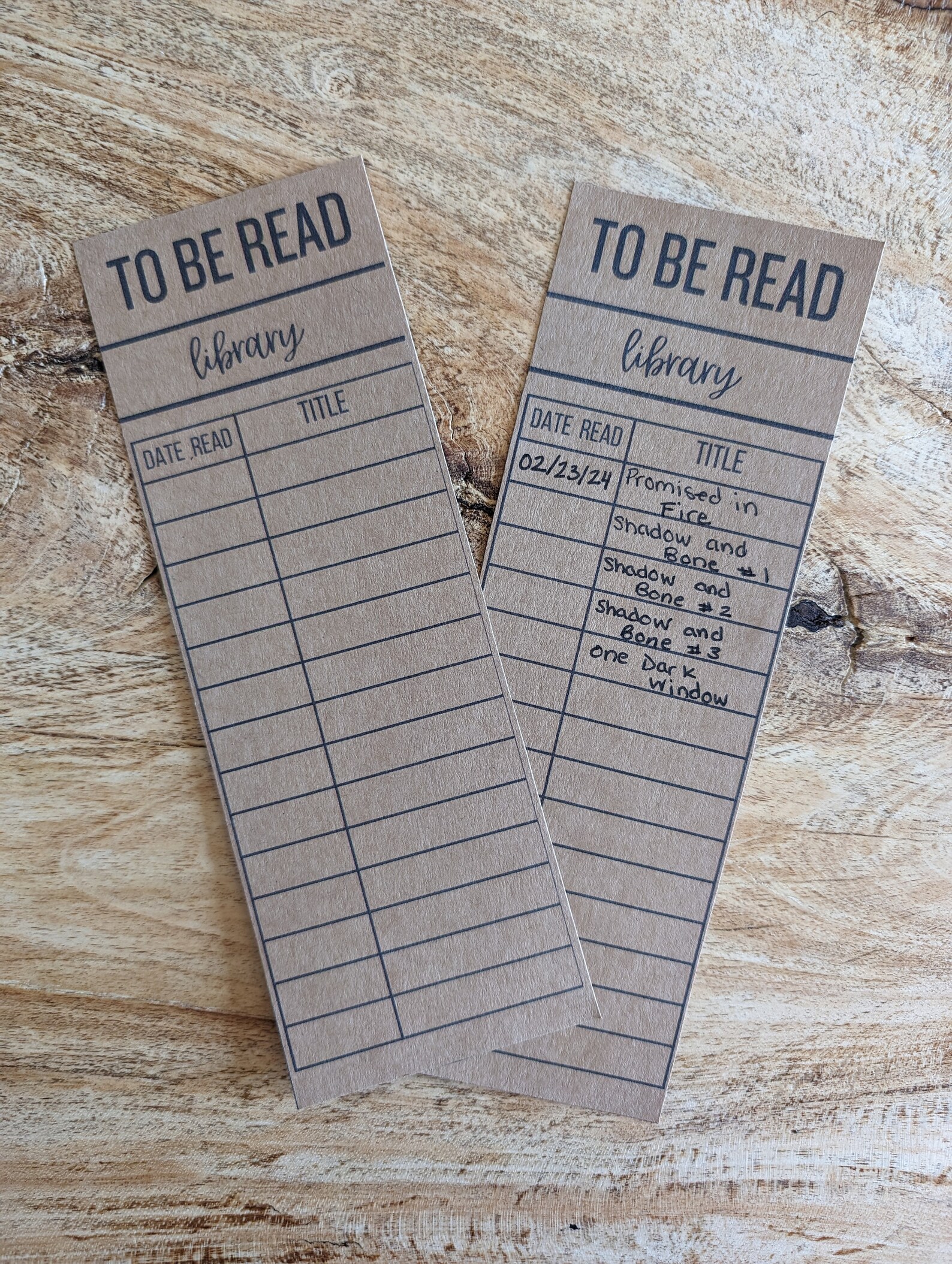 TBR Tracking Bookmarks - Digital Download - Etsy