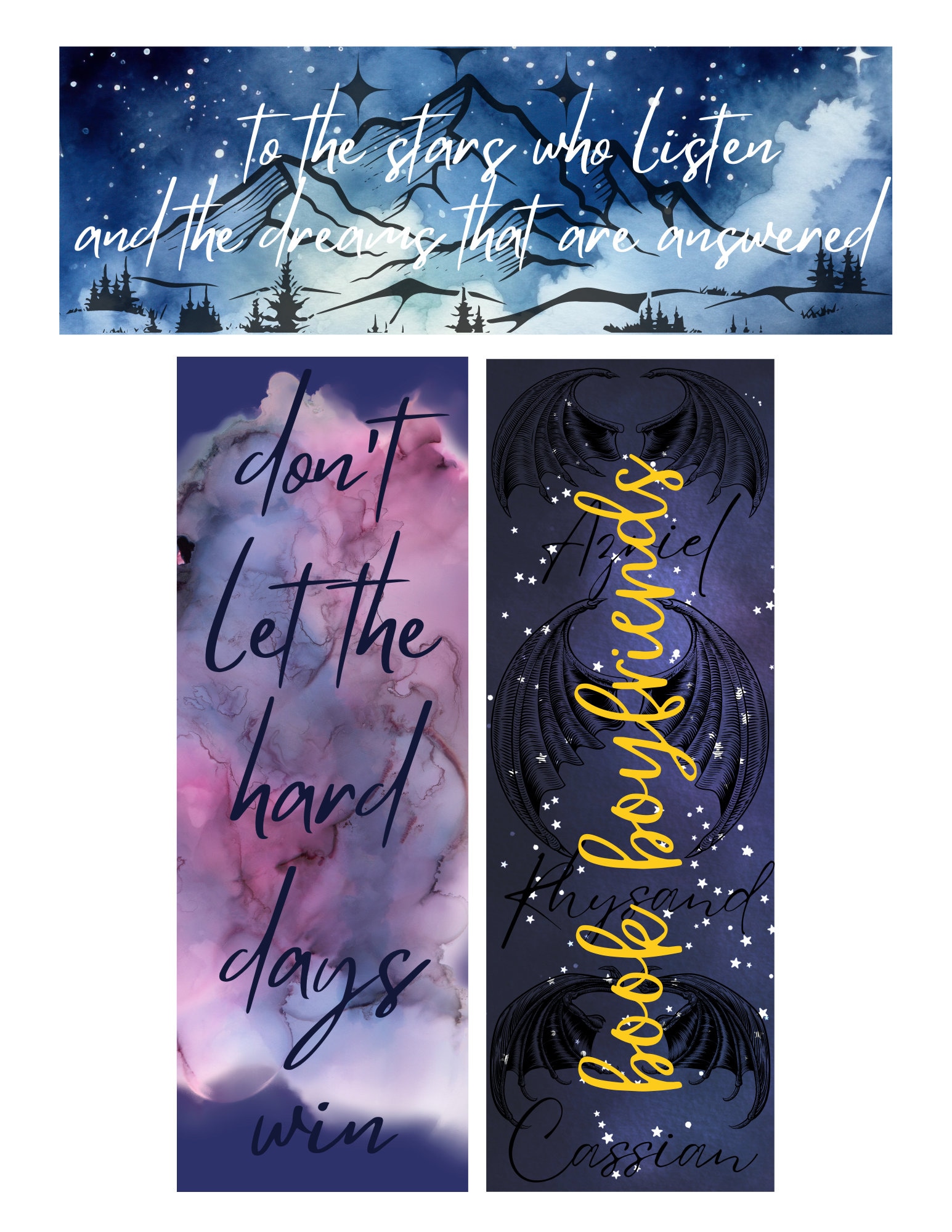 ACOTAR Bookmarks - Digital Download - Etsy