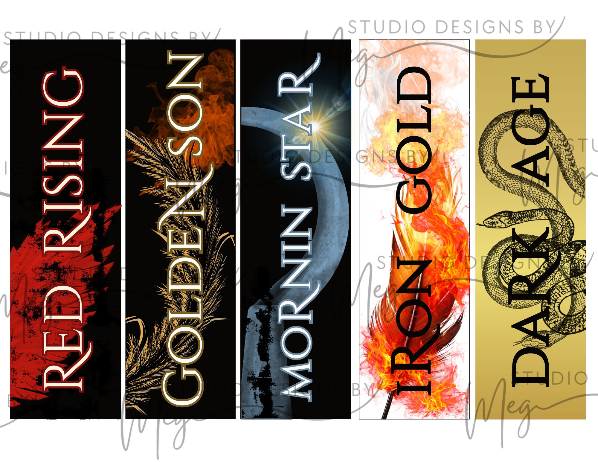 Red Rising Series Bookmarks Digital Download - Etsy