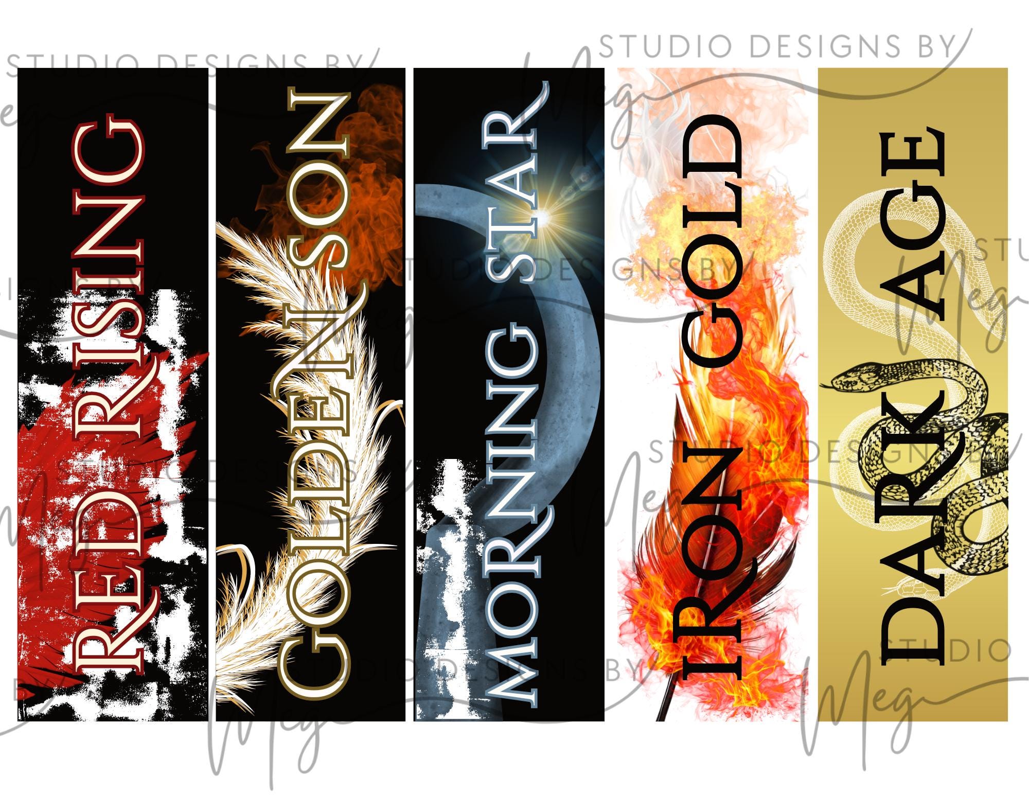 Red Rising Series Bookmarks - Digital Download - Etsy