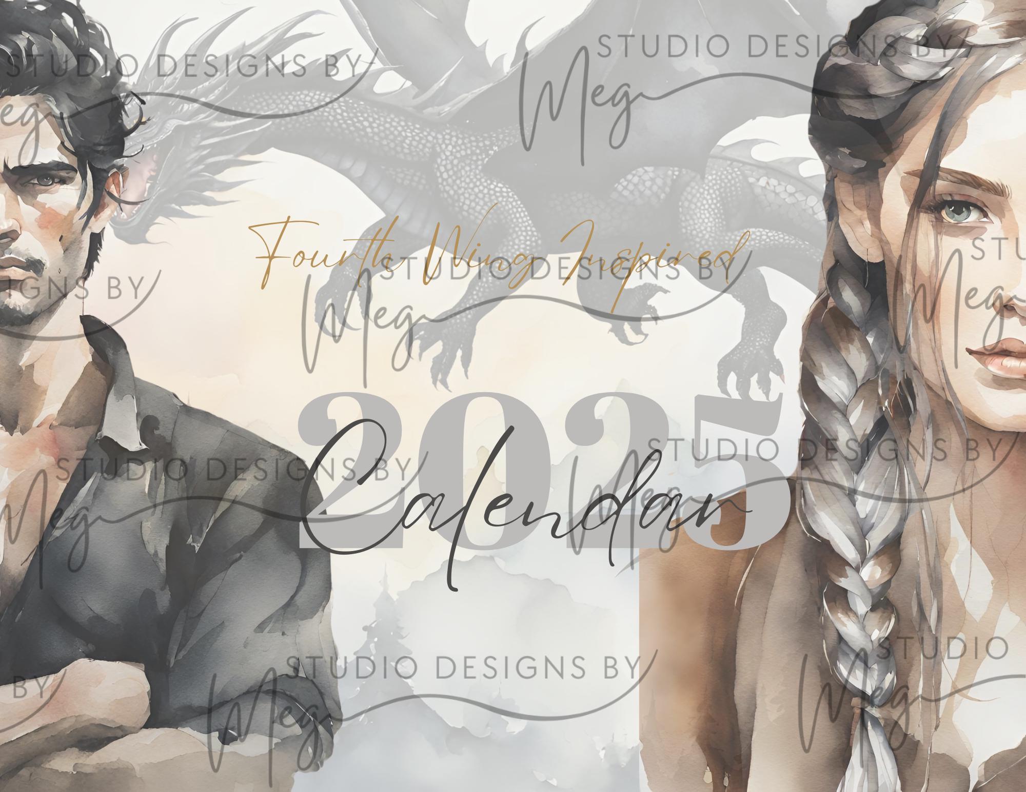 2025 Fourth Wing Inspired Calendar - Digital Download - Etsy