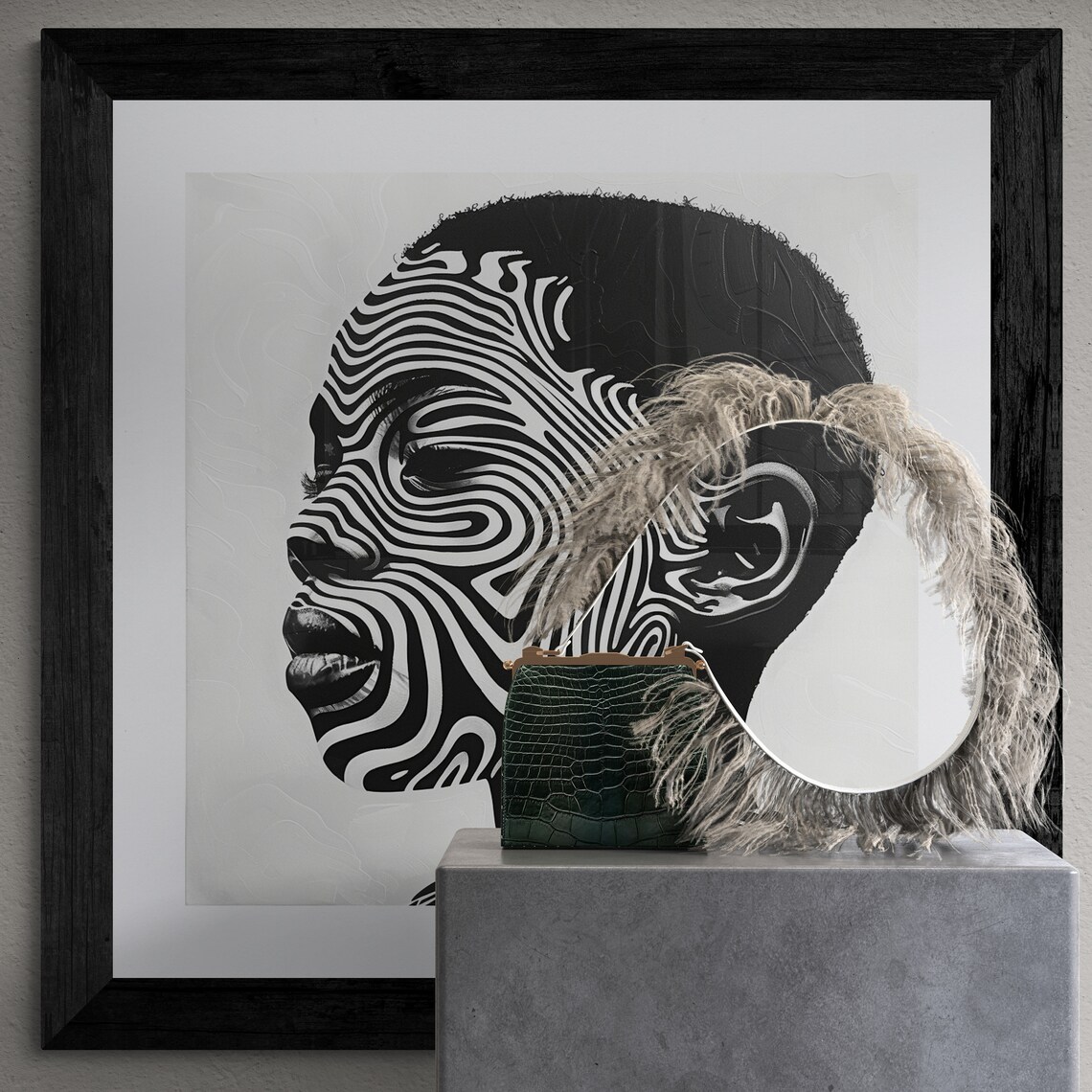 Monochrome Vibrance Zebra Dreams | Wall Art | AI Generated |african ...