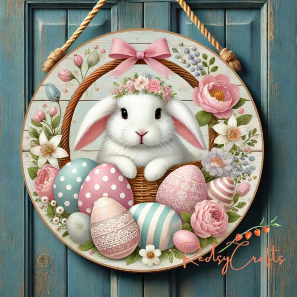 Easter Wreath Sign - Etsy