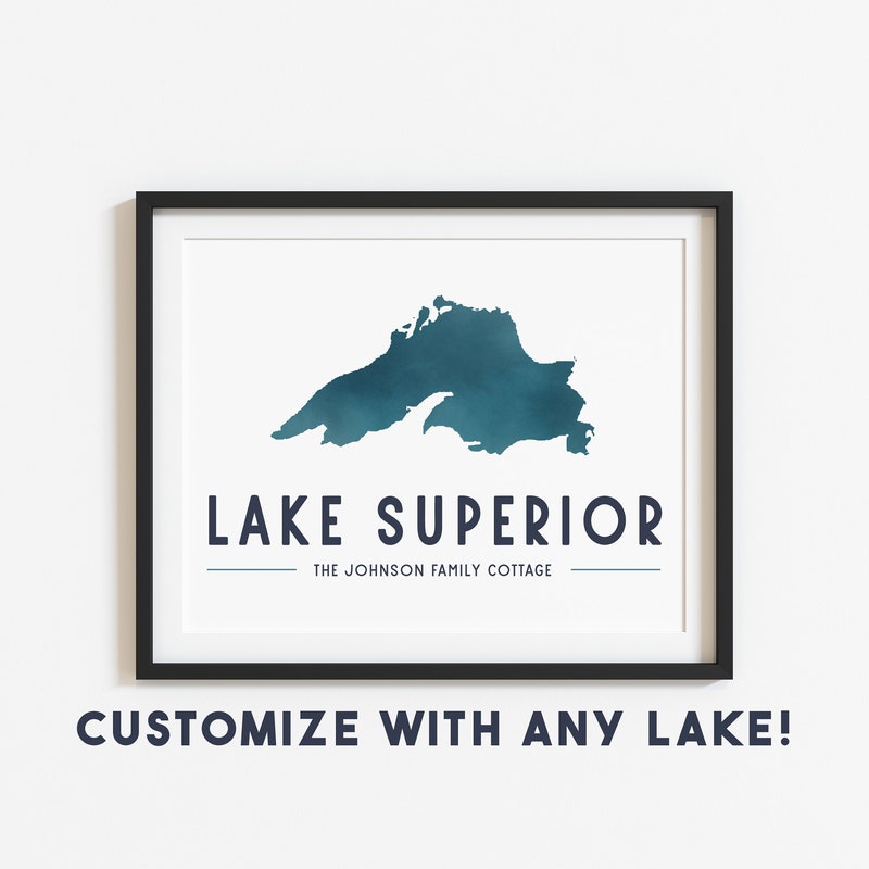 Custom Lake Map - Etsy