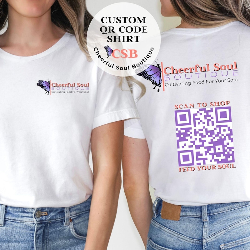 Personalized Qr Code T Shirts - Etsy