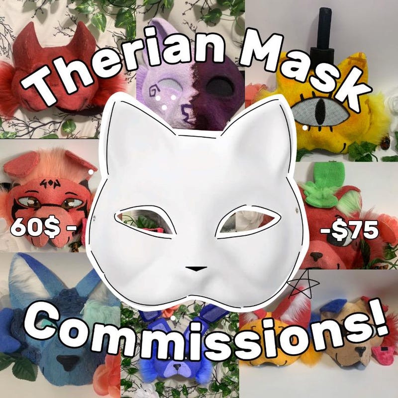 Calico Cat Therian Mask - Etsy