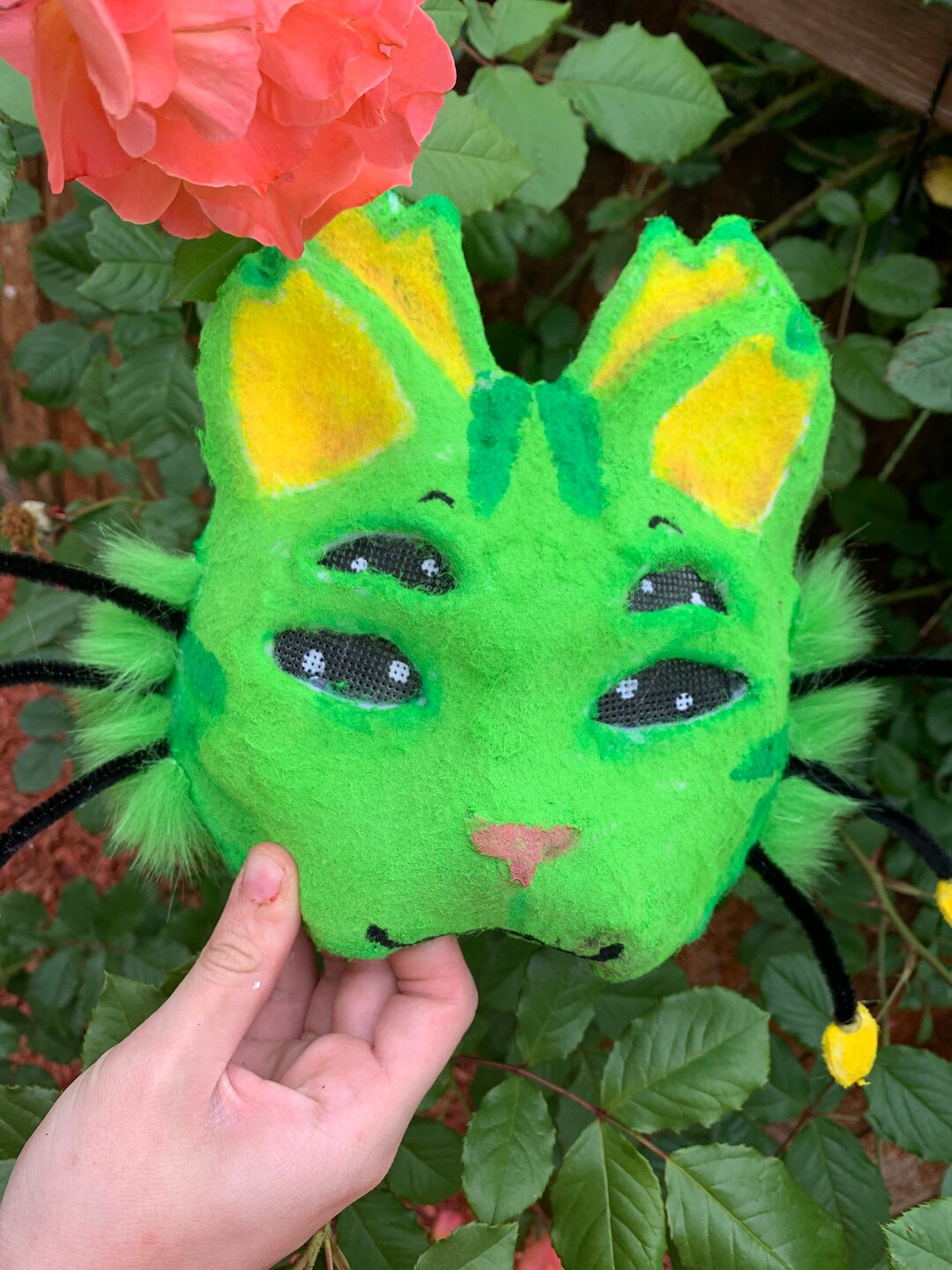 Green Alien Cat Therian Mask/cosplay Mask - Etsy