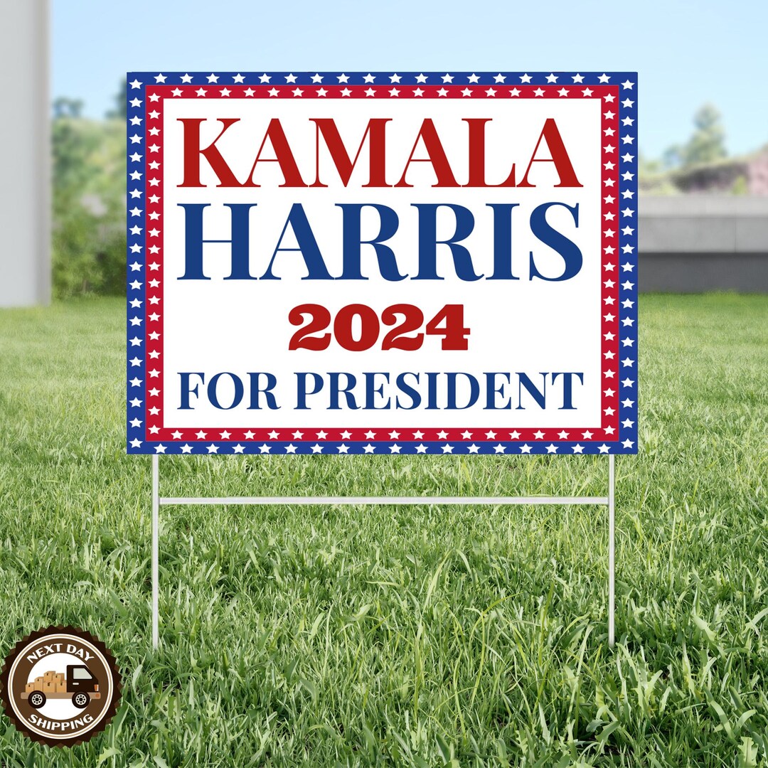 Kamala Harris 2024 for President Yard Sign, Campaign Sign, Kamala Yard ...