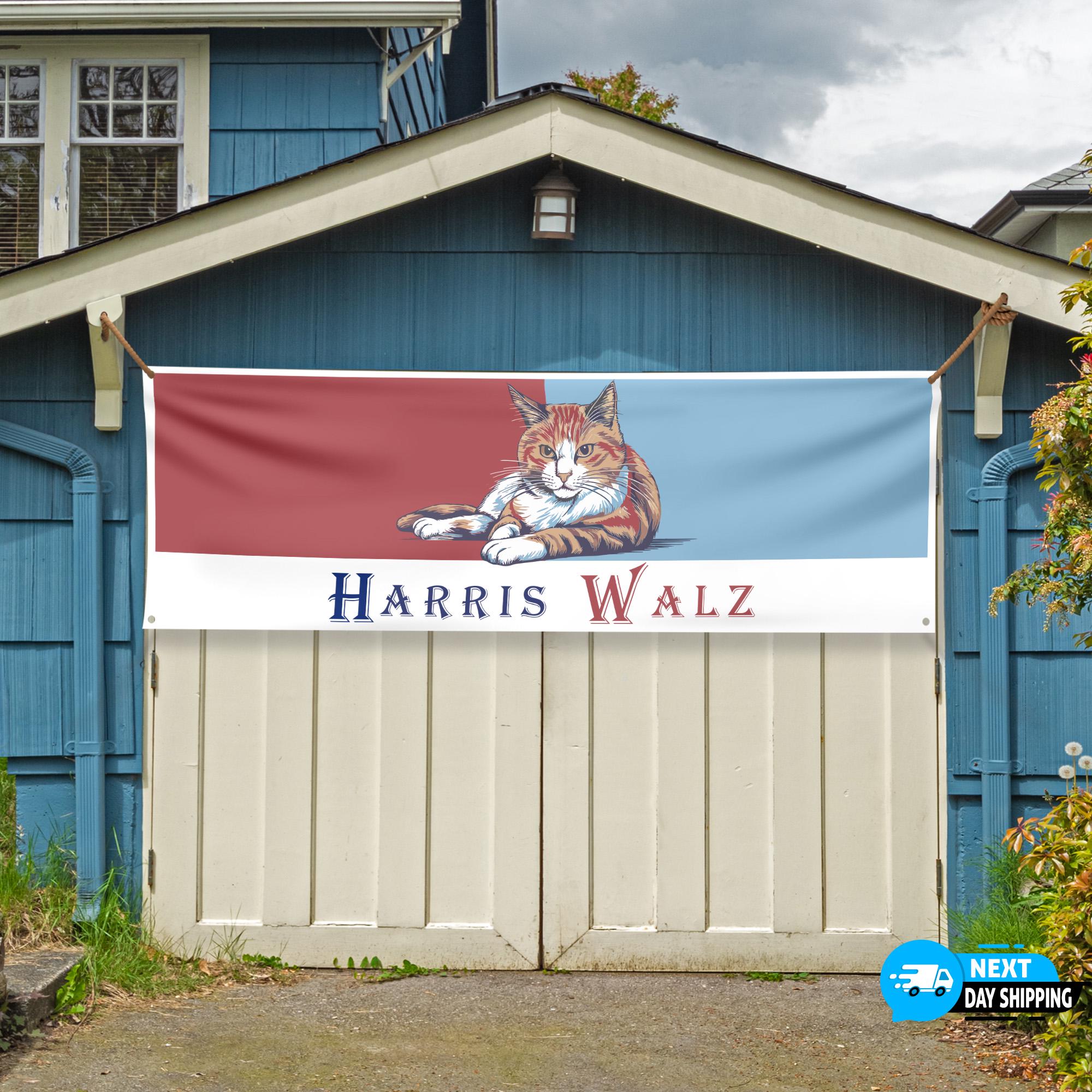 Harris Walz Banner Sign, Kamala Harris Banner, President 2024 ...