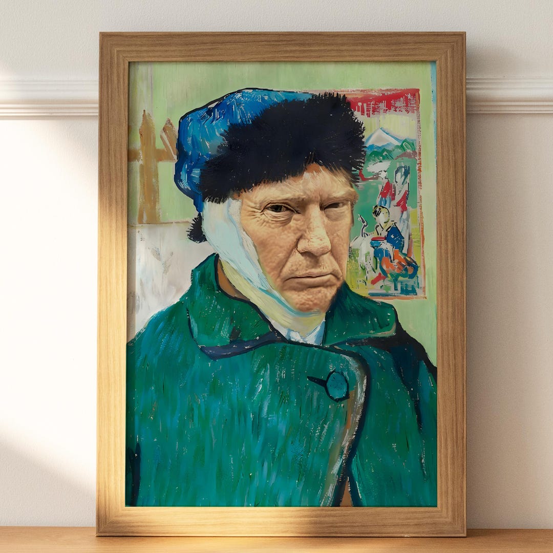 Trump 2024 Van Gogh Wall Art, Patriotic Decor, Living Room Decor ...