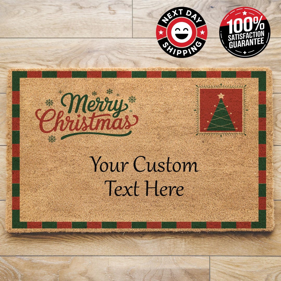 Letter to Santa Welcome Mat, Personalized Christmas Doormat, Christmas ...