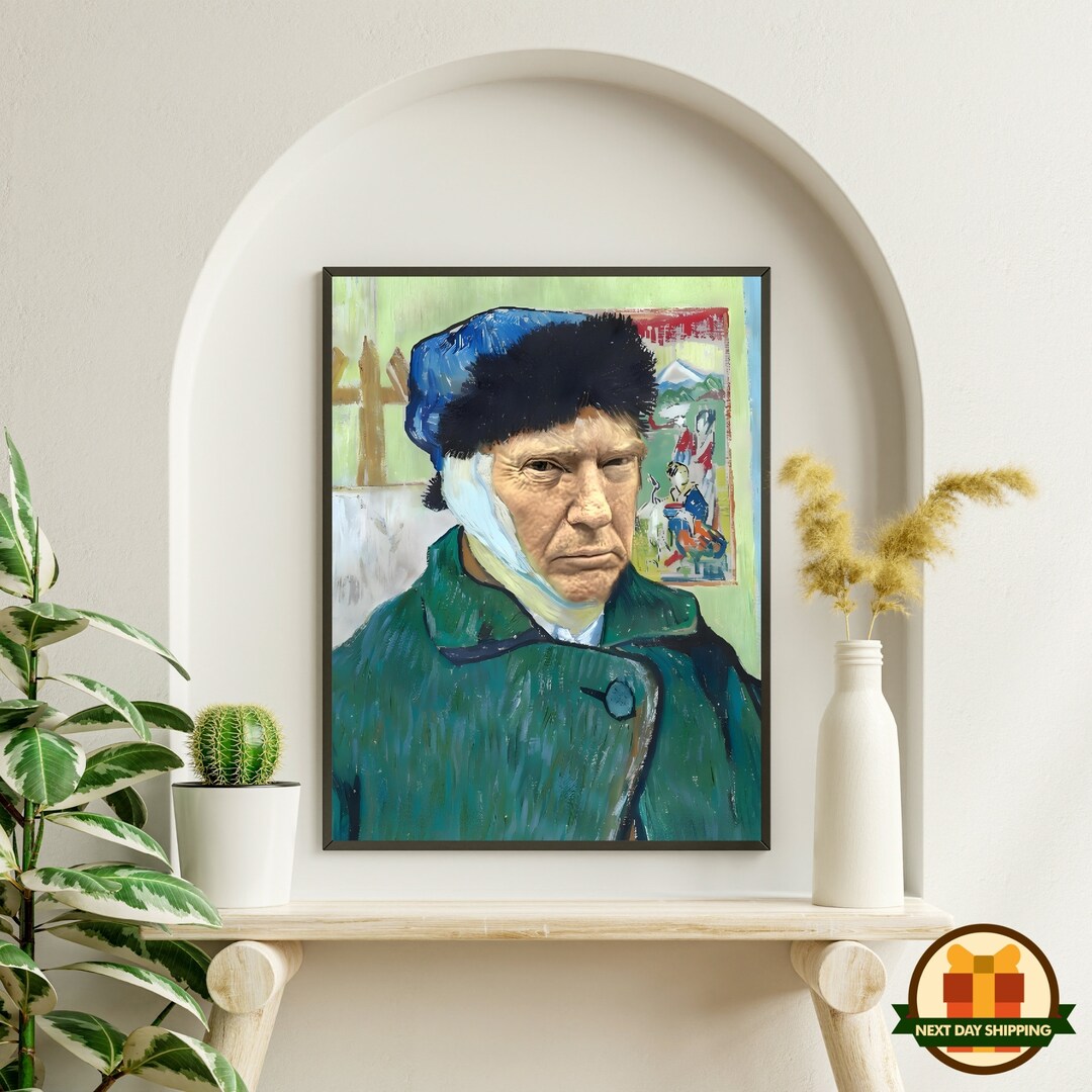 Trump 2024 Van Gogh Wall Art, Patriotic Decor, Living Room Decor ...